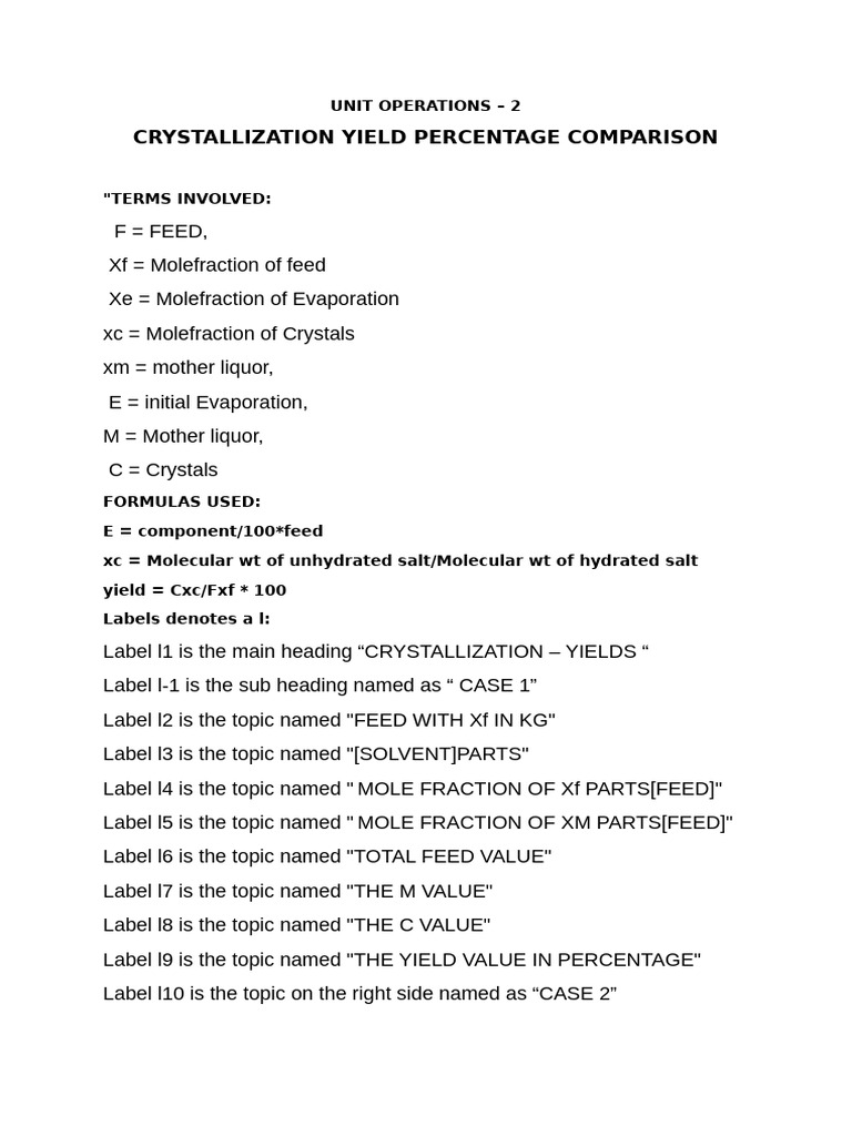 Crystallization Unit Operation 3 | PDF | Computers