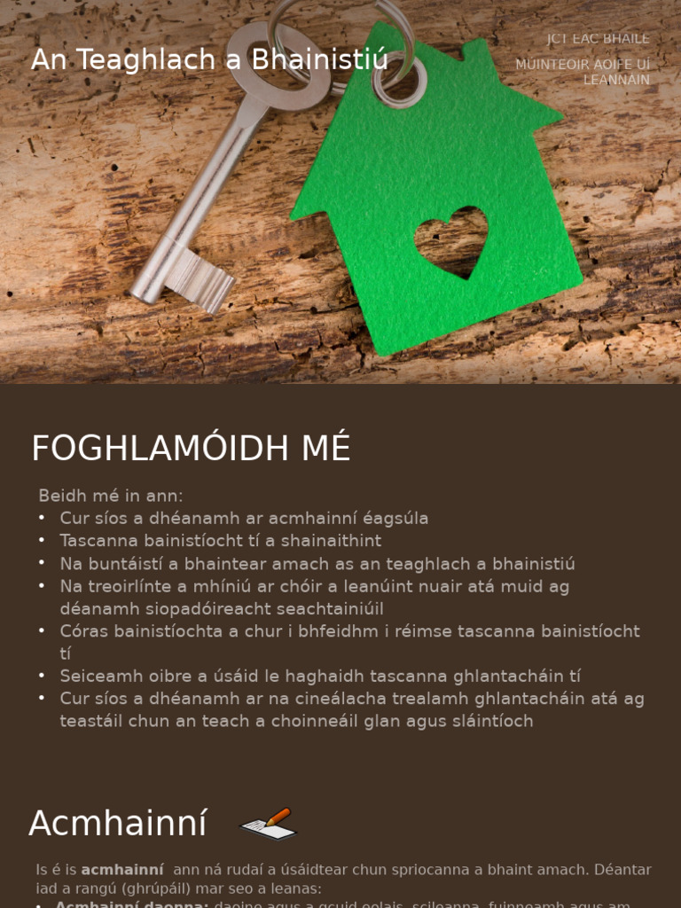 An Teaghlach A Bhainistiú | PDF