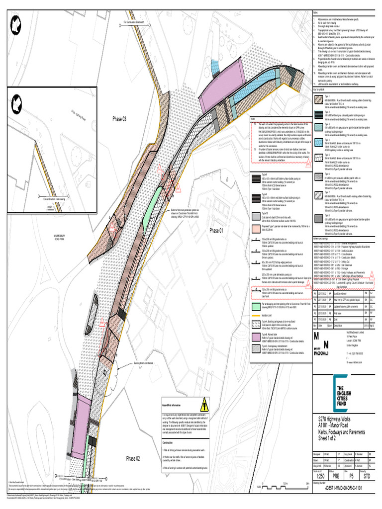 408571-MMD-00-DR-C-1101 - Kerbs, Footways and Pavements Sheet 1 of 2 - S2 - Information - P5 - 1 ...