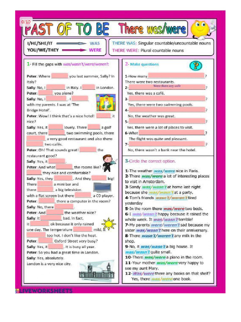 There Was There Were Activities | PDF