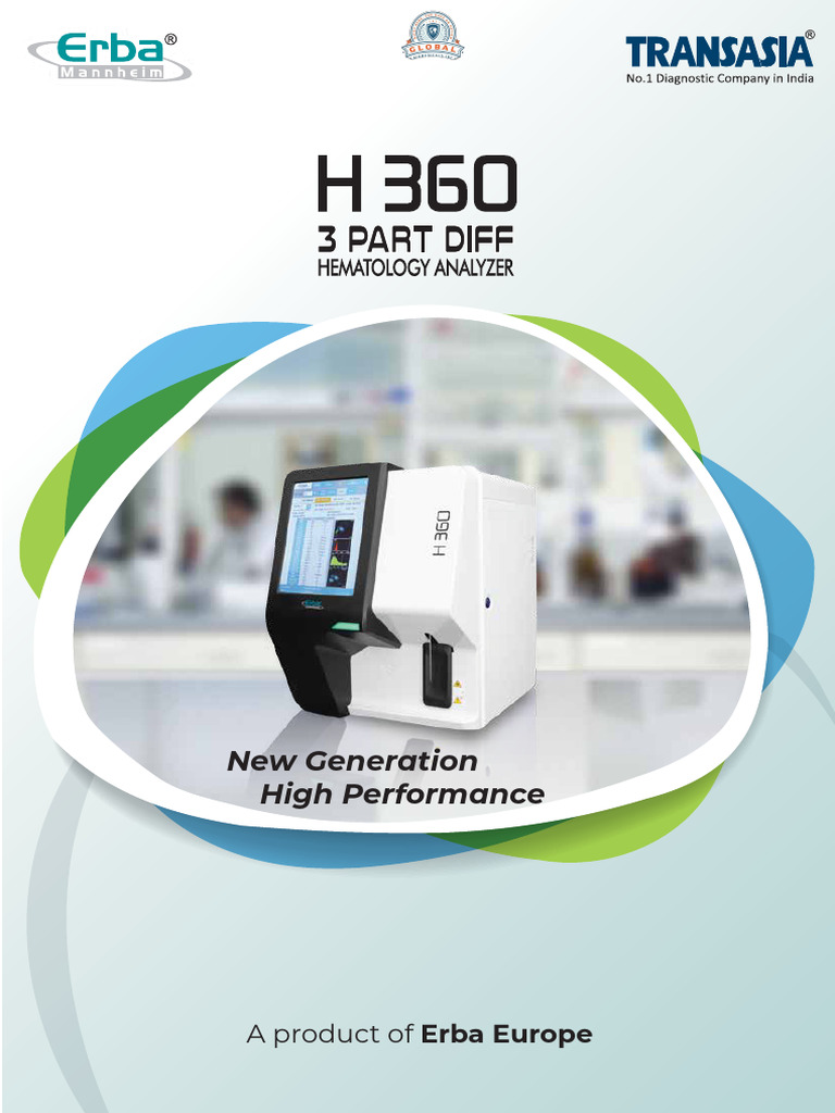 Erba Fully Automatic Transasia H 360 3 Part Diff Hematology Analyzer | PDF | Computing