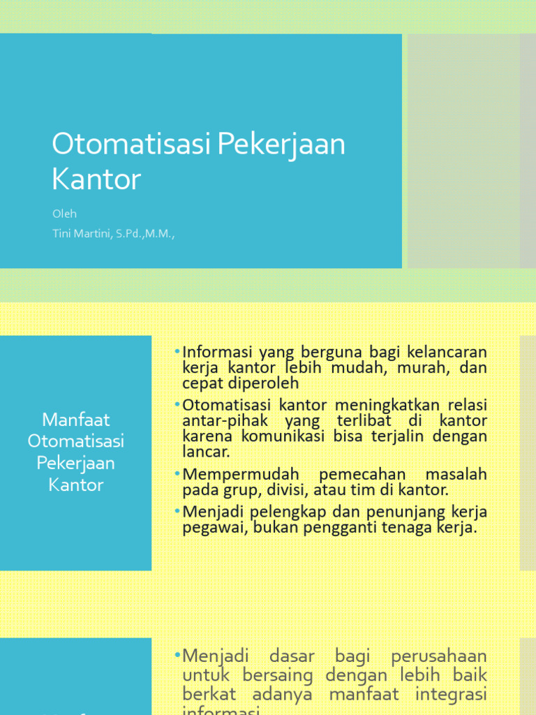 Sesi 4 Otomatisasi Pekerjaan Kantor | PDF