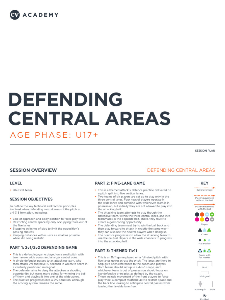 Defending Central Areas in 4-3-3 | PDF | Forward (Association Football ...