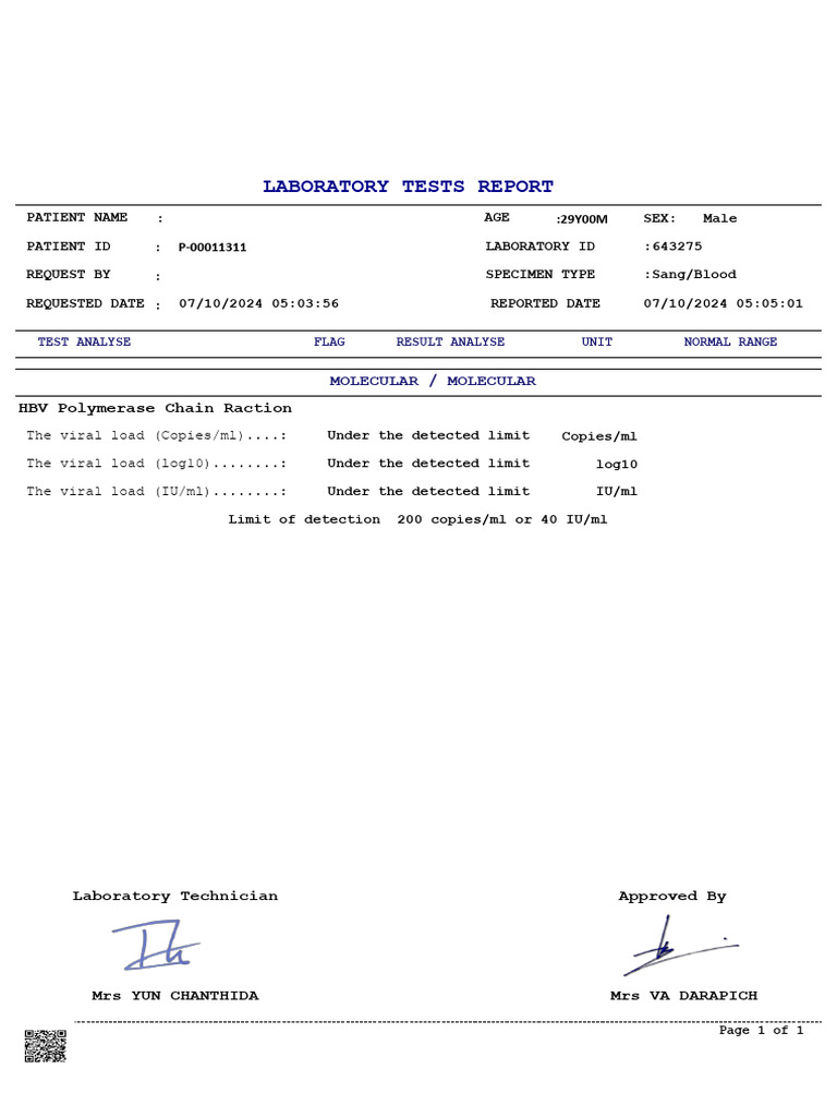 Laboratory Tests Report: Molecular / Molecular | PDF | Self-Improvement ...