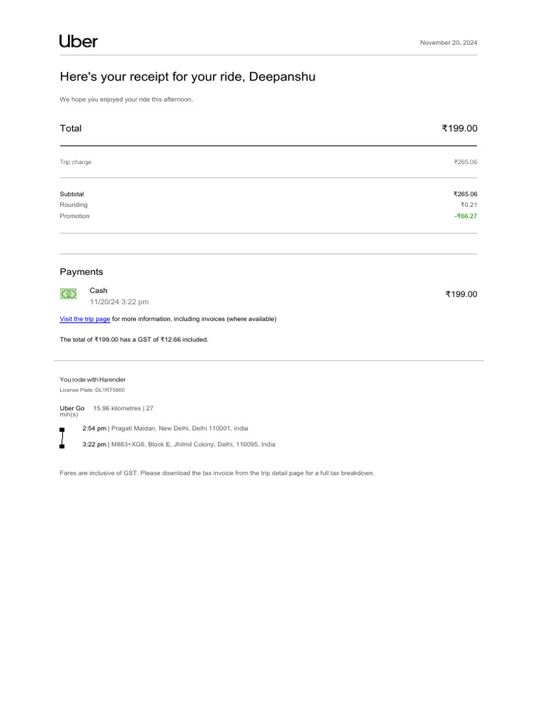 Tina Uber Receipt - RepairPDF | PDF