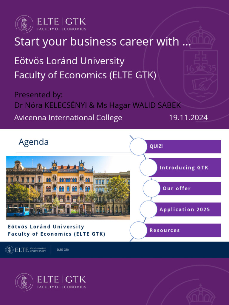 ELTE - GTK - Introduction - Avicenna - November 2024 | PDF