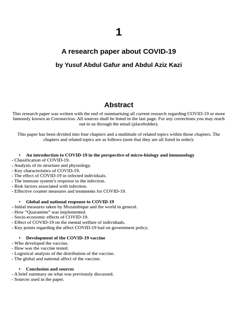 COVID-19 Research: Biology, Response, Vaccine | PDF | Sense (Molecular ...