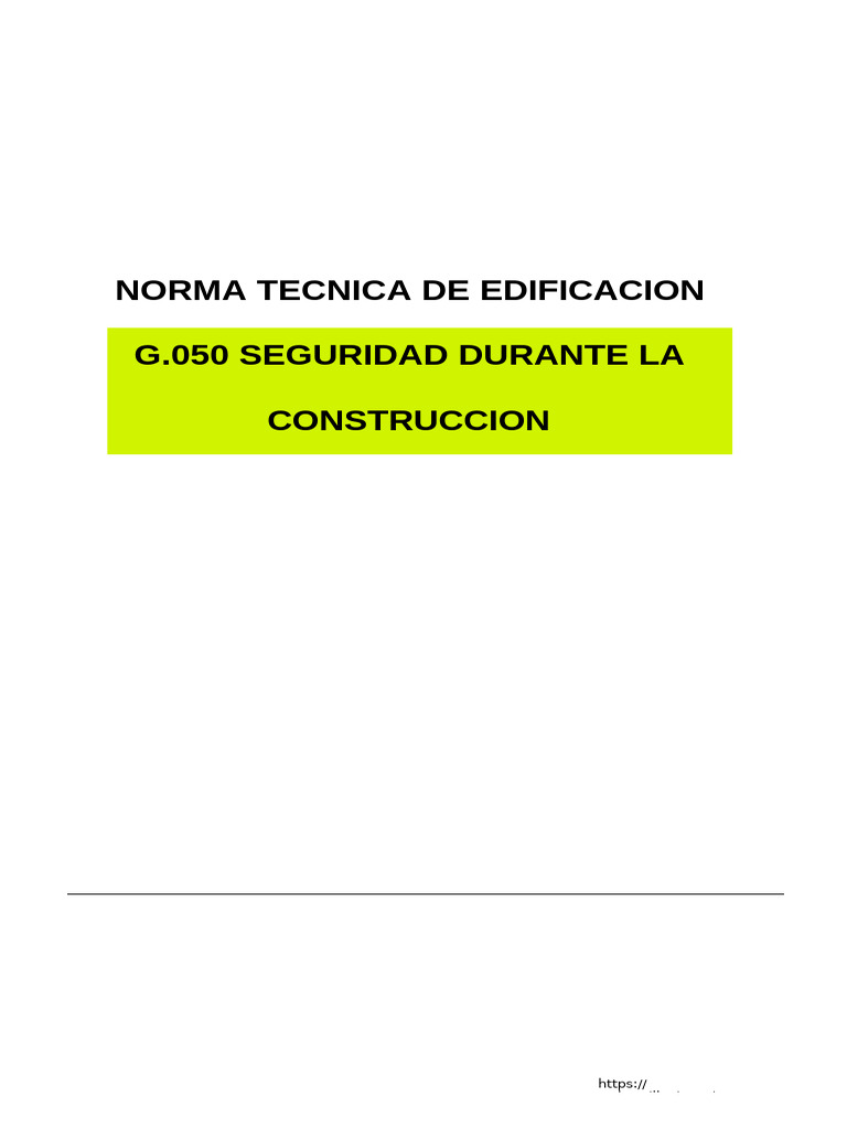 Norma Tecnica de Edificacion G.050 Seguridad Durante La Construccion | PDF | Encendiendo ...