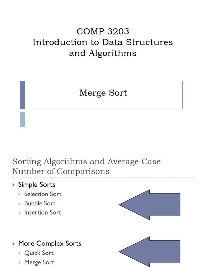 Lecture 7 - Merge Sort | PDF | Computing | Applied Mathematics Lecture 7 - Merge Sort | PDF | Computing | Applied Mathematics