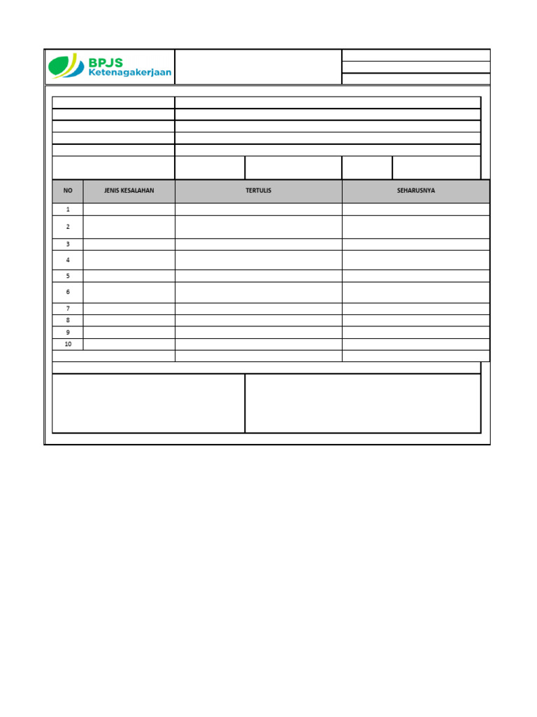 Form Koreksi Data | PDF