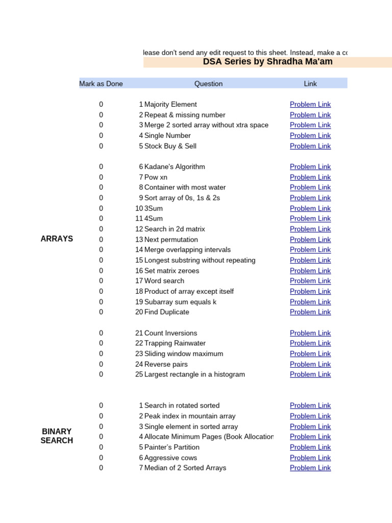 DSA SHEET | PDF | Computer Programming | Applied Mathematics DSA SHEET | PDF | Computer Programming | Applied Mathematics