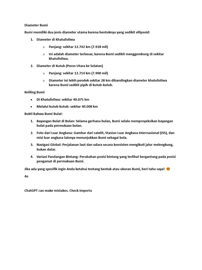 Diameter Bumi | PDF | Ilmu Sosial | Sains & Matematika