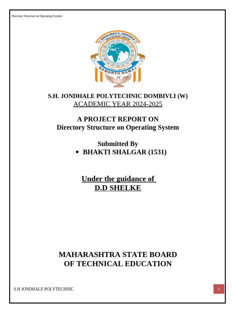 osy report and proposal | PDF | Directory (Computing) | Operating System