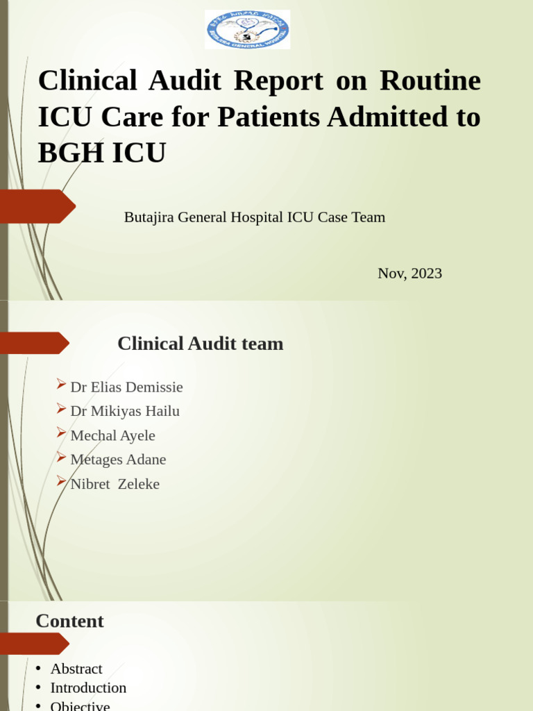 ICU Routine Care Audit Finding Report | PDF | Intensive Care Unit ...