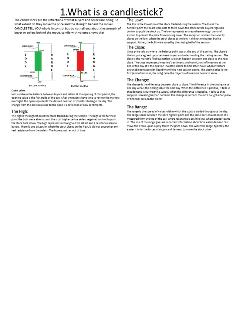 Candlestick Patterns - LESSON | PDF | Market Trend | Stocks