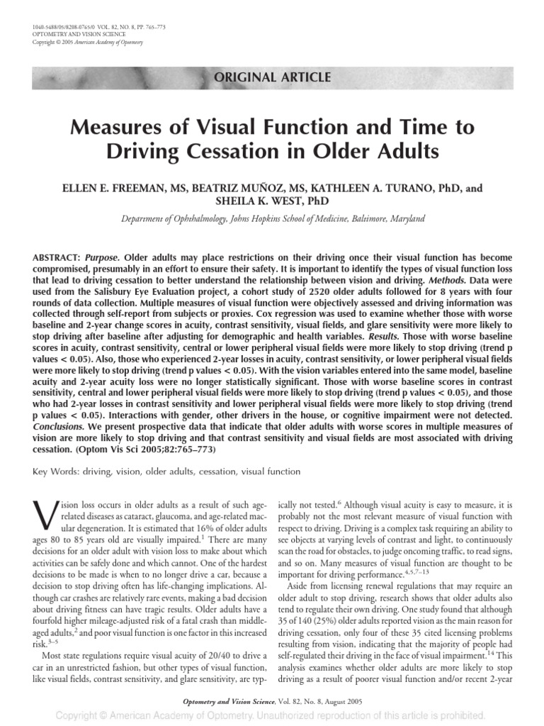Art 1 | PDF | Visual Acuity | Senses