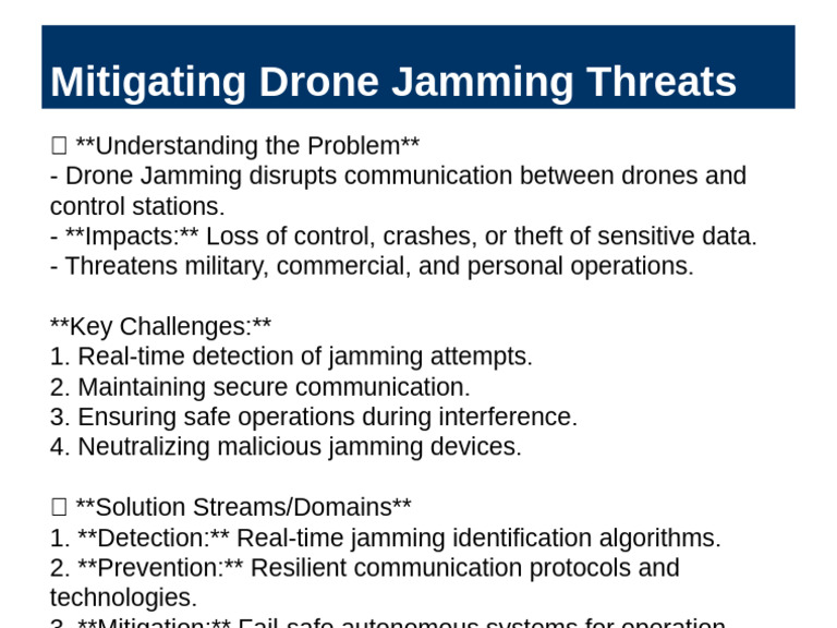 Mitigating Drone Jamming Threats Proper | PDF | Computers