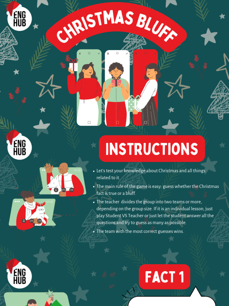 Christmas Bluff Game Instructions | PDF | Christmas | Black Friday ...