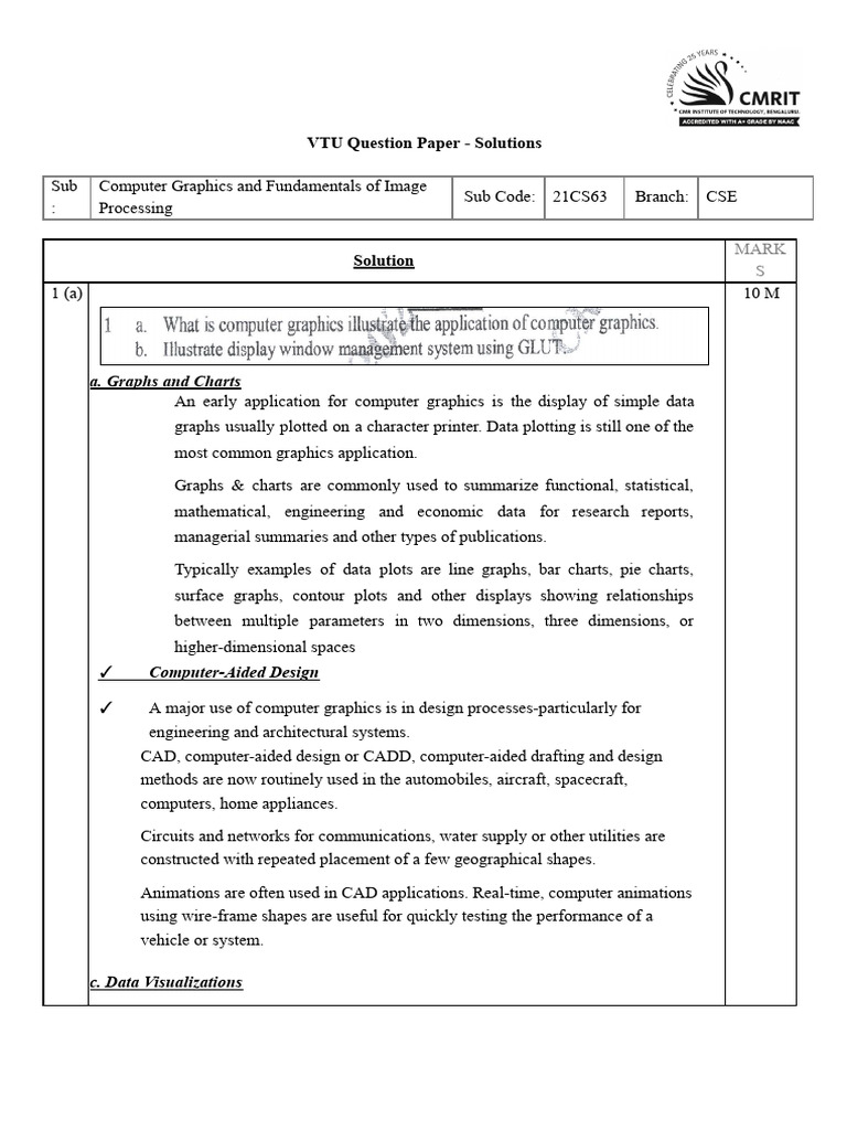 21CS63 Computer Graphics and Fundamentals of Image Processing | PDF ...