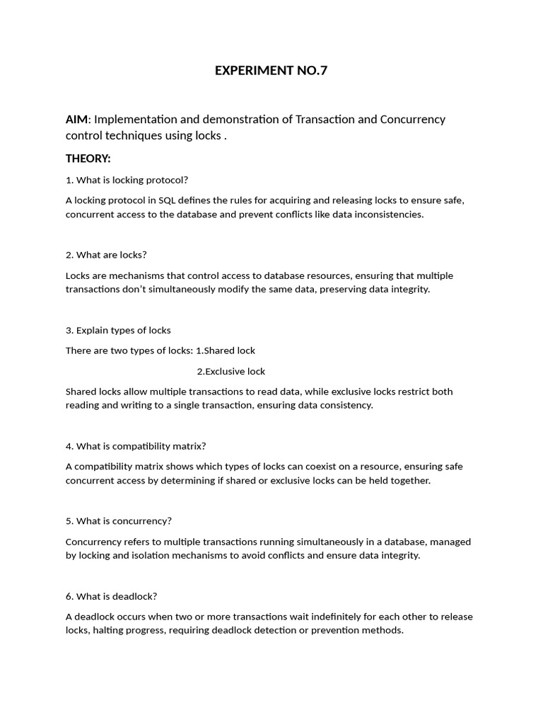 DBMS Exp 7 | PDF
