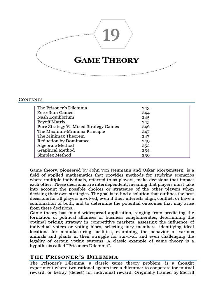 Game Theory | PDF | Game Theory | Mathematical Economics