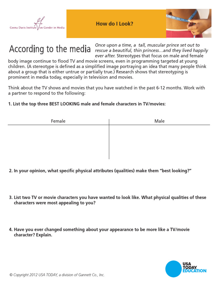 SS How Do I Look - 2 Pages | PDF | Body Image
