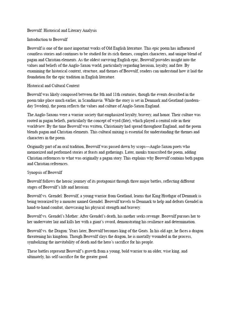 Beowulf | PDF | Beowulf | Hero