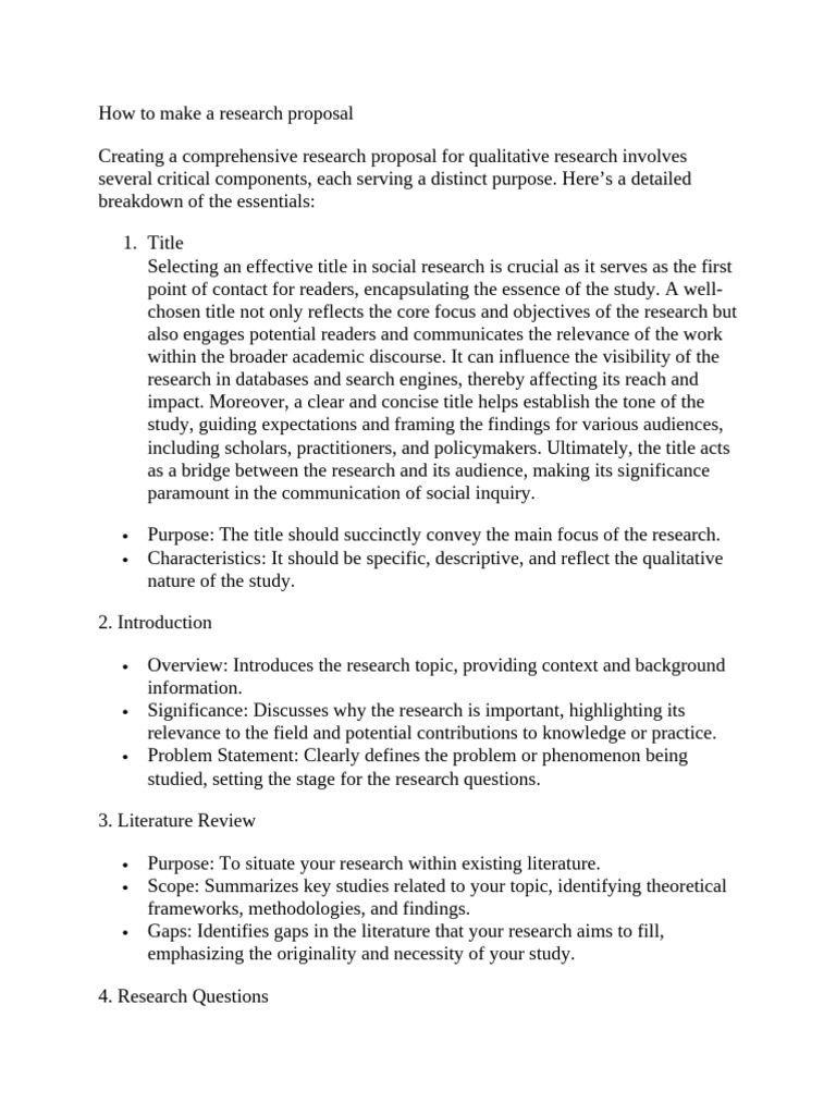 Essential Guide to Research Proposals | PDF | Methodology | Quantitative Research