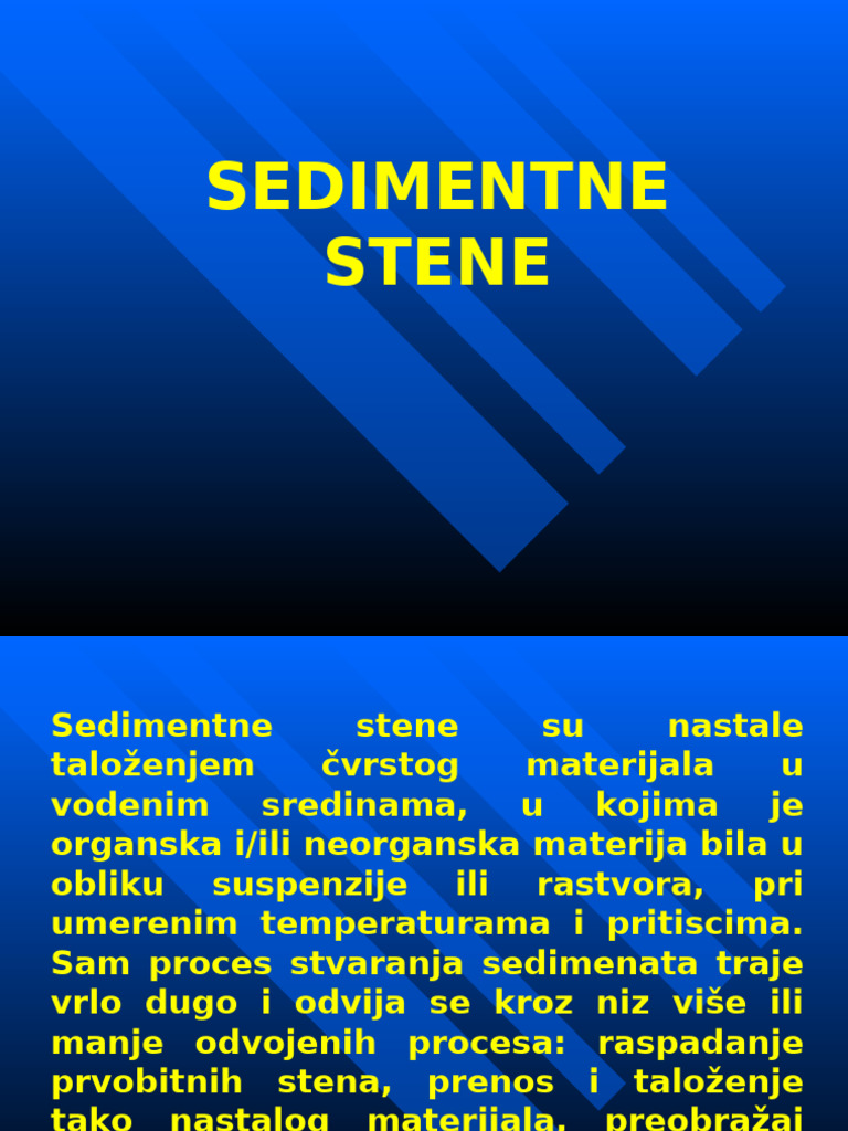 Sedimentne Stene | PDF