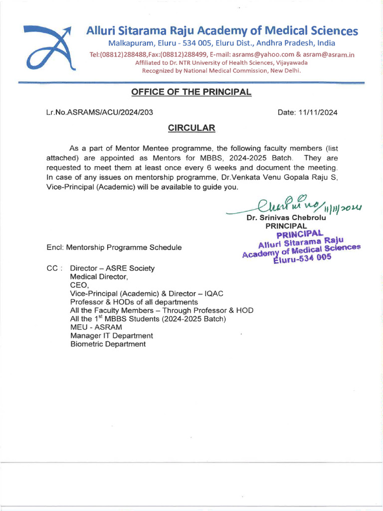 Mentorship Programme Circular | PDF