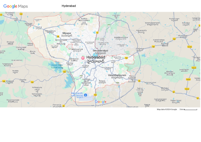 Hyderabad - Google Maps | PDF