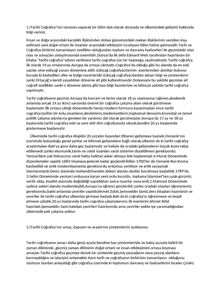 Tarihi Cografya | PDF