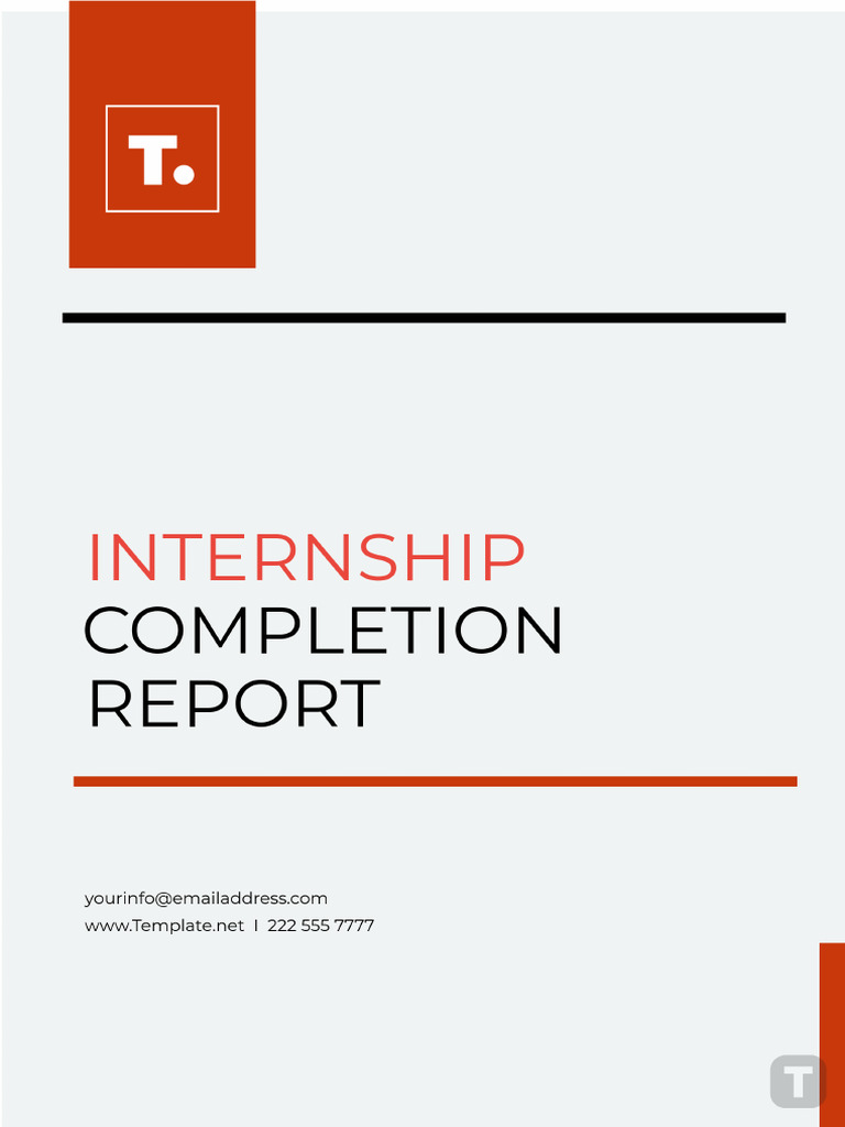 Internship Completion Report Template - Edit Online & Download Example ...