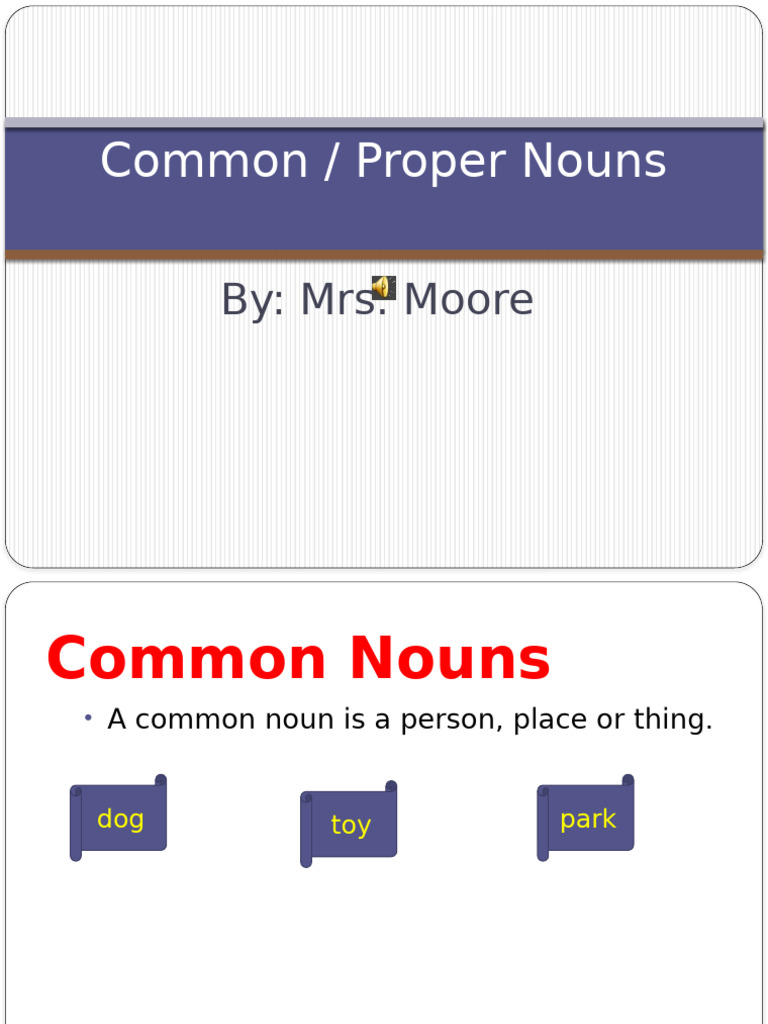 Common Proper Nouns 160212231132 | PDF
