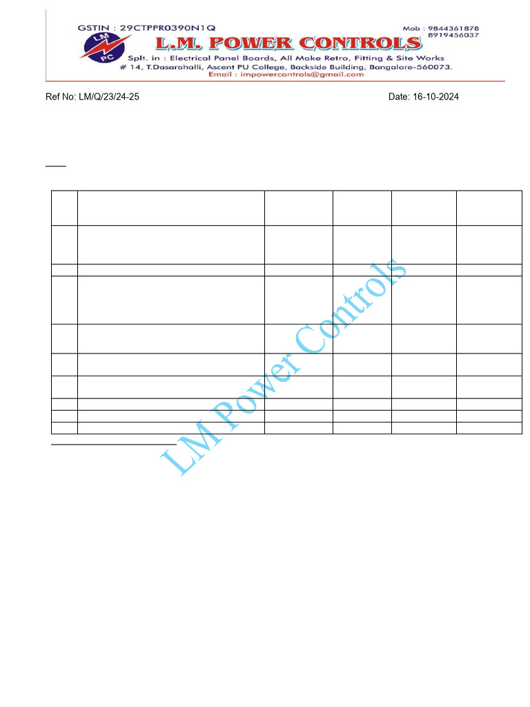 LM Power - Fire Alarm System Upgradation - BQ | PDF | Home & Garden ...