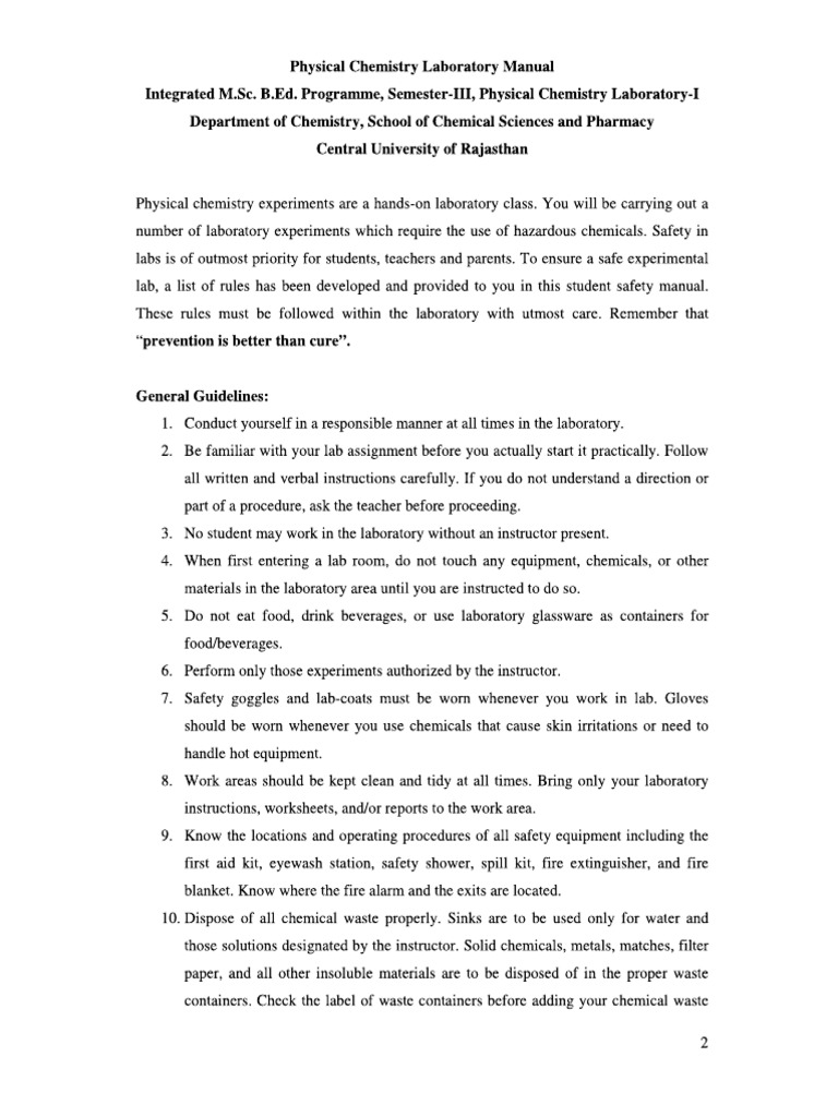 CHM 103 - Physical Chemistry Two Experiments | PDF