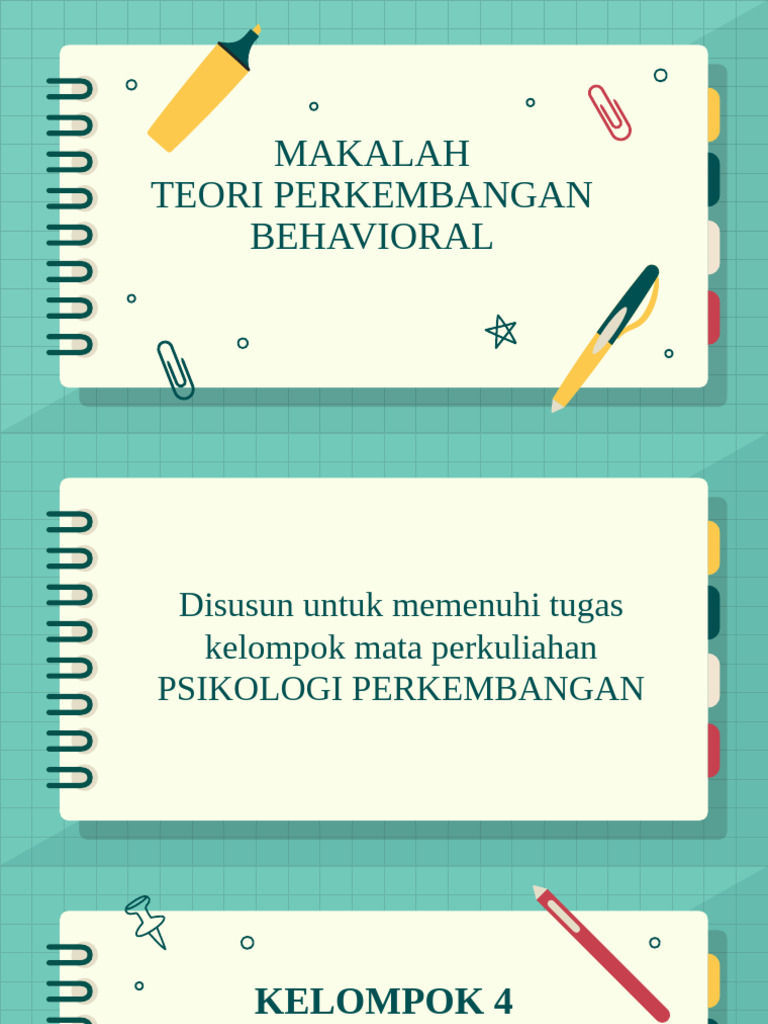 Teori Perkembangan Teori Behavioral | PDF
