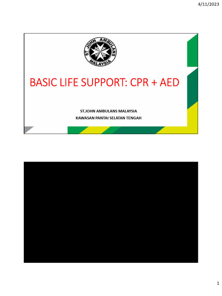 Protokol CPR dan Penggunaan AED | PDF