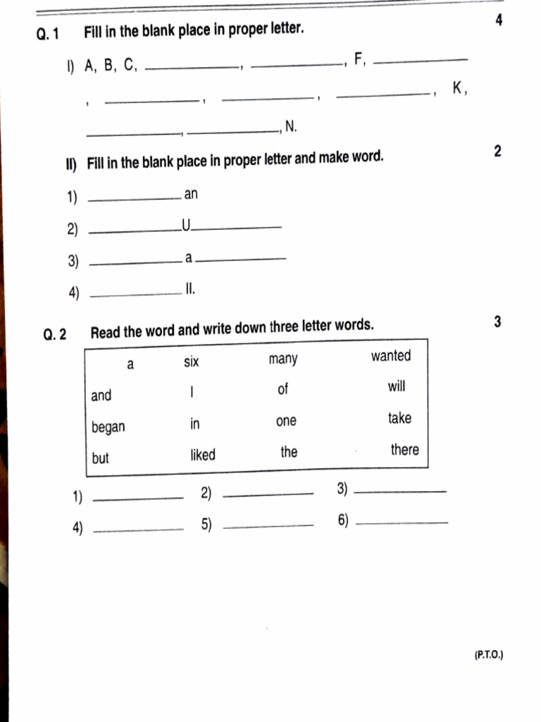 English Practice Paper | PDF | Vegetables