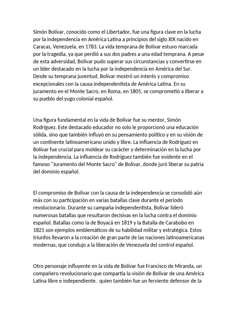 Simón Bolívar | PDF
