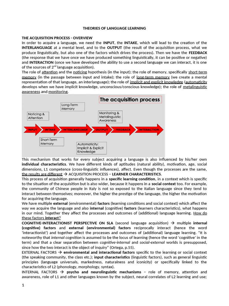 THEORIES OF LANGUAGE LEARNING | PDF | Second Language Acquisition ... THEORIES OF LANGUAGE LEARNING | PDF | Second Language Acquisition ...
