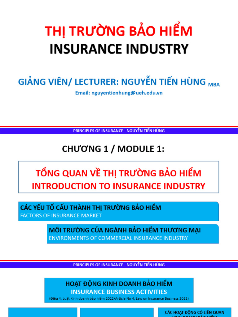 Insurance Industry - Module 1 | PDF