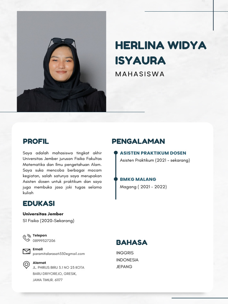 CV - Herlina Widya Isyaura - 20240809 - 132242 - 0000 | PDF