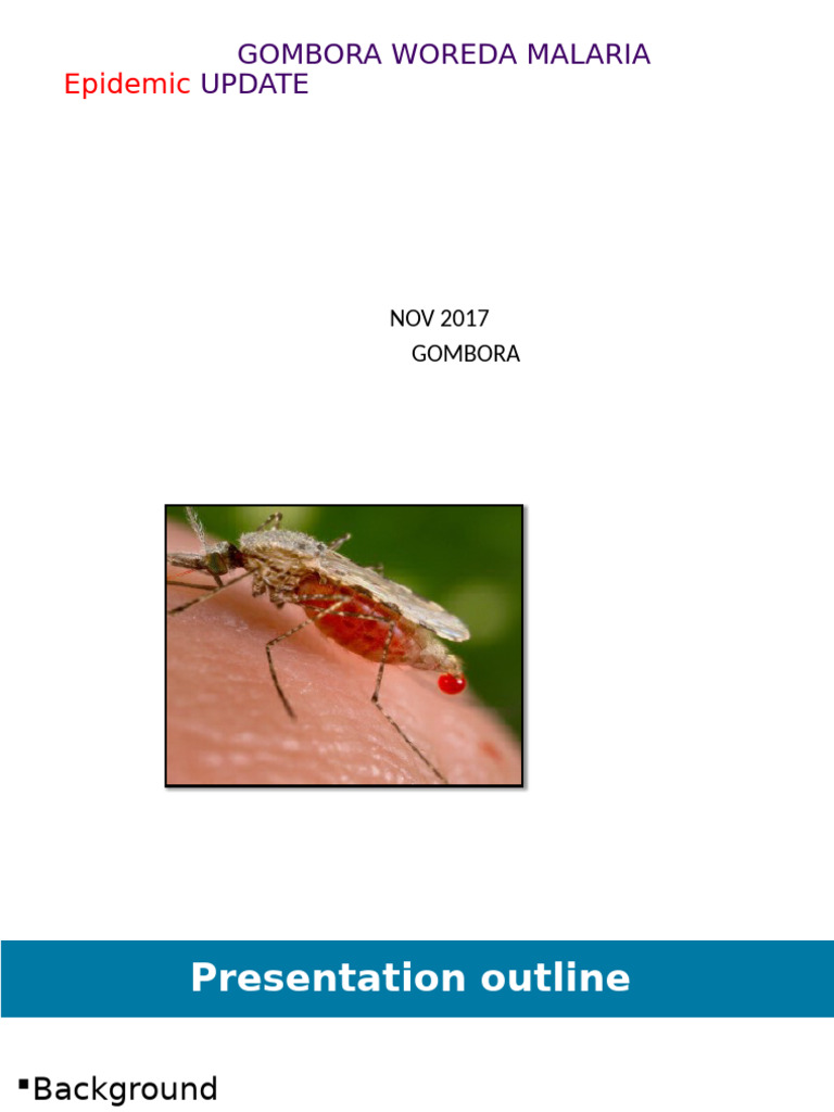 Malaria Epidemic Update (1) - Gombora - w45 | PDF