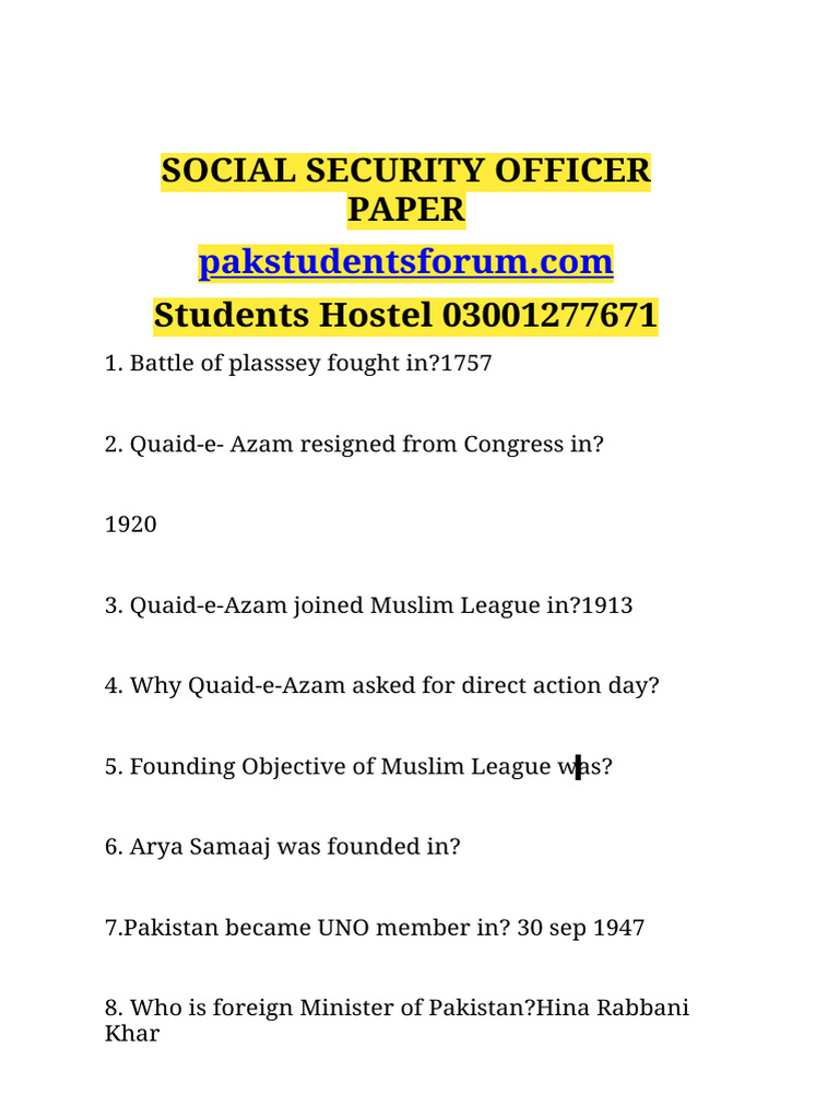 PPSC Past Paper .PDF Version 1 | PDF | Surah | Muhammad Ali Jinnah