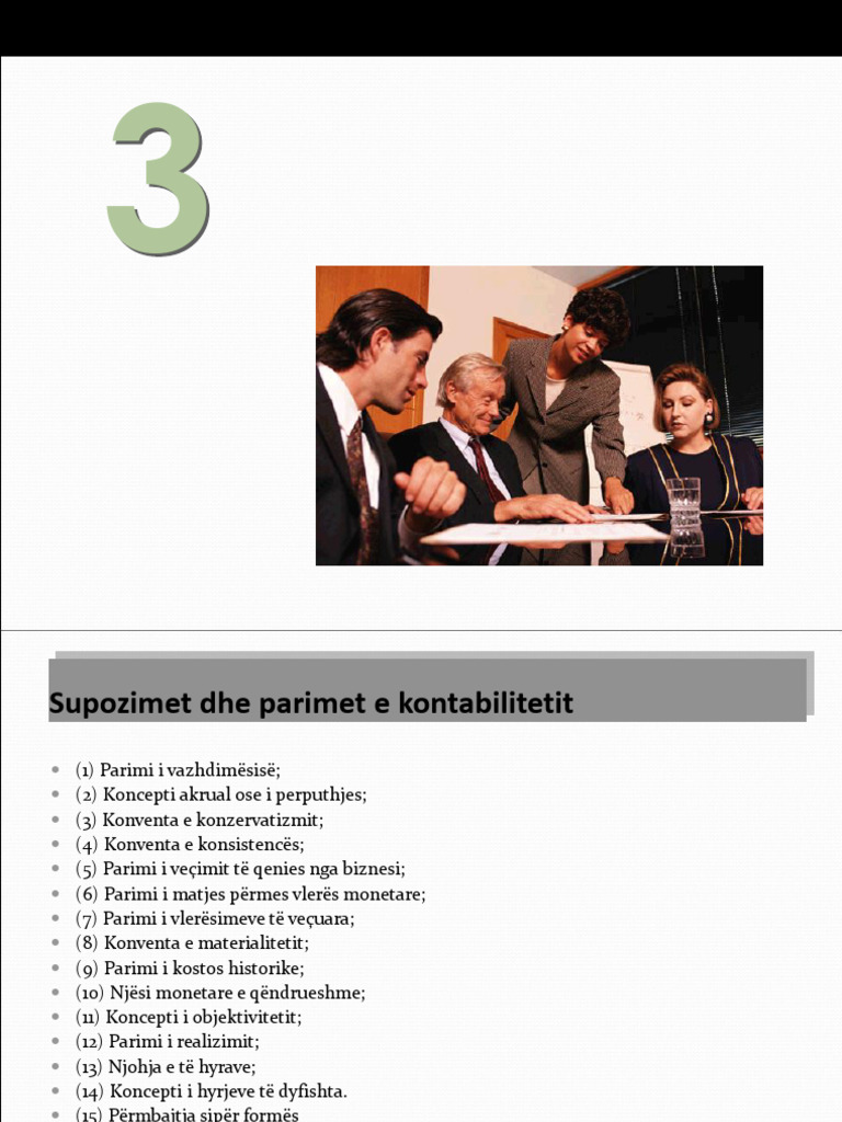 Supozimet Dhe Parimet Kontabilitetit | PDF