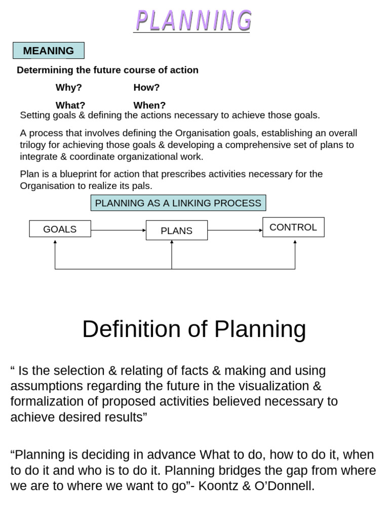 Unit 2 Planning | PDF | Goal | Policy