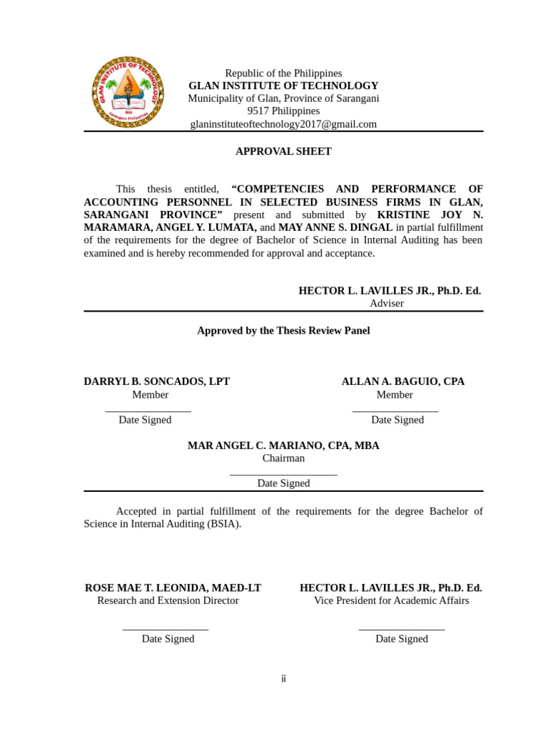 Approval Sheet Final | PDF