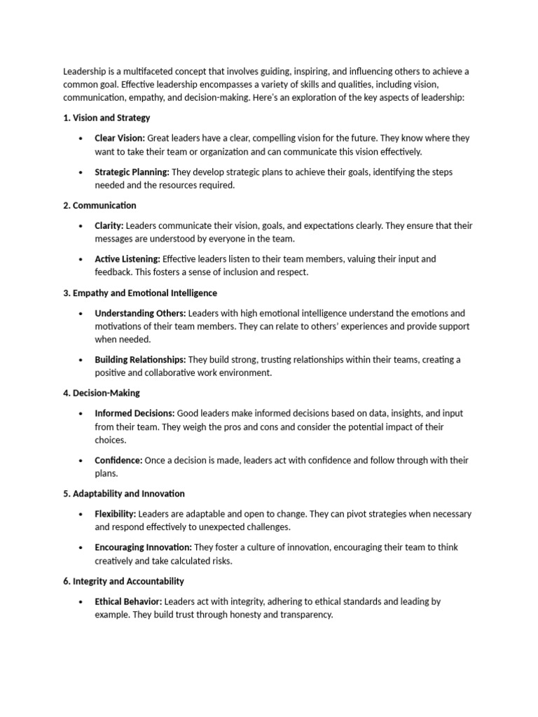 leadership | PDF | Leadership | Strategic Planning