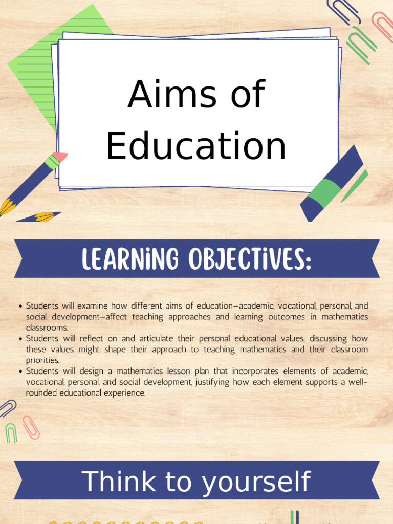 Unit2 - Aims of Education | PDF